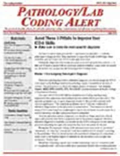 Pathology/Lab Coding Alert Magazine Subscription United States