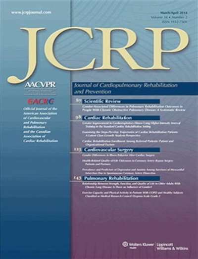 Journal Of Cardiopulmonary Rehabilitation And Prevention Magazine ...