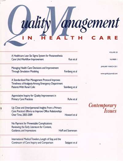 Quality Management In Health Care Magazine Subscription Canada