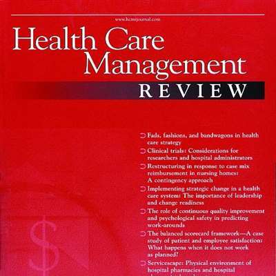 Health Care Management Review Magazine Subscription Canada